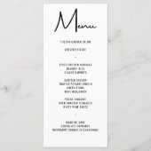 Modern Minimal Bold Calligraphy Wedding Dinner Menu | Zazzle