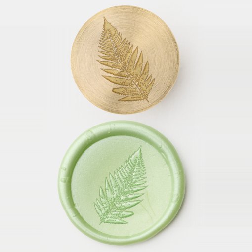 Modern Minimal Botanical Fern Wedding Wax Seal Stamp | Zazzle
