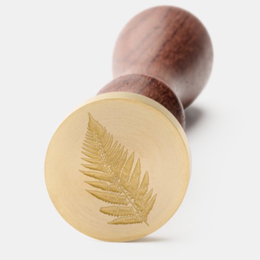 Modern Minimal Botanical Fern Wedding Wax Seal Stamp | Zazzle