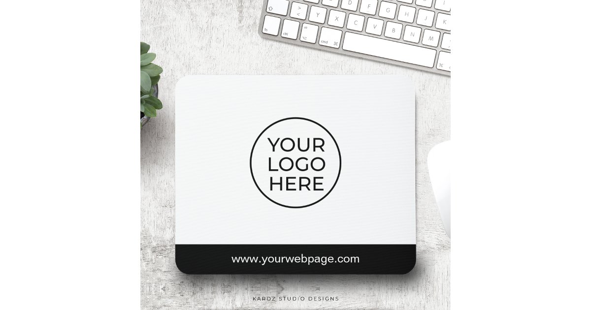 Modern Minimal Business Logo Mouse Pad | Zazzle