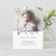 Modern Minimal Calligraphy Baby Photo Dedication Invitation | Zazzle