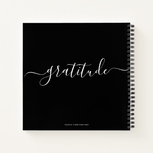 Modern Minimal Calligraphy Chic Gratitude Journal | Zazzle