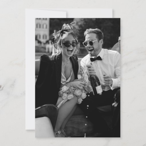 Modern Minimal Calligraphy Photo Save The Date | Zazzle