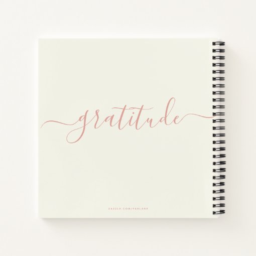 Modern Minimal Calligraphy Pink Gratitude Journal | Zazzle