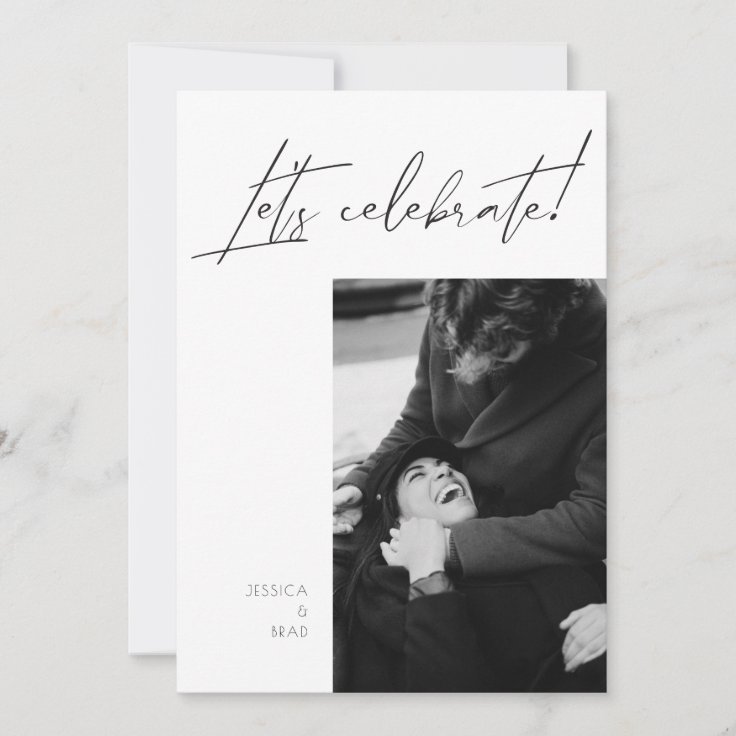 Modern Minimal Calligraphy Post Wedding Party | Zazzle
