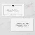 Modern Minimal Chic Script Graduation Calling Card | Zazzle