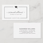 Modern Minimal Chic Script Graduation Calling Card | Zazzle
