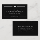 Modern Minimal Chic Script Graduation Calling Card | Zazzle