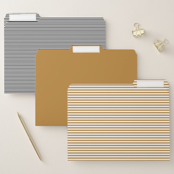Modern Minimal Classic Stripe File Folder | Zazzle.com