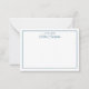 Modern Minimal Cursive Script Blue Cyan Note Card | Zazzle