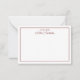 Modern Minimal Cursive Script Maroon Note Card | Zazzle