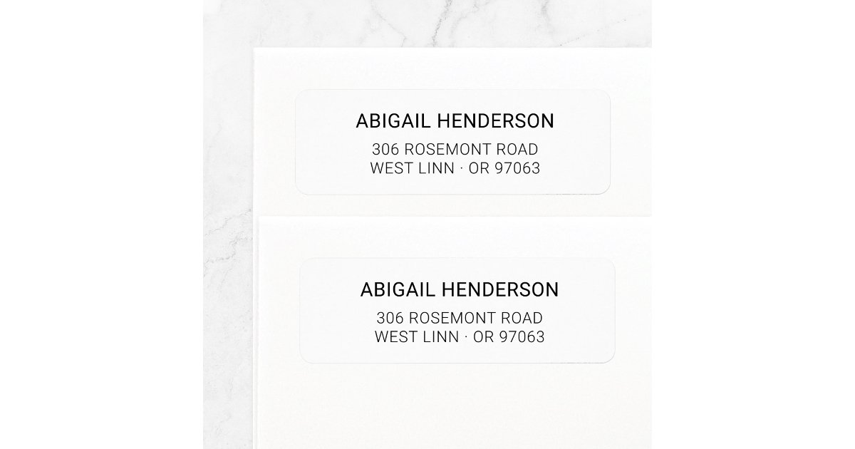 Modern Minimal Design Basic 10 | Return Address Label | Zazzle