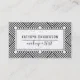 MODERN MINIMAL DIAMOND pattern simple black white Business Card | Zazzle