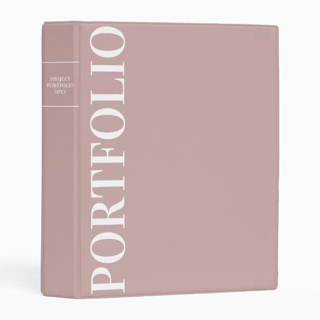 Modern Minimal Dusty Rose Portfolio Binder | Zazzle