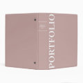 Modern Minimal Dusty Rose Portfolio Binder | Zazzle