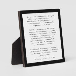 Modern Minimal & Elegant Black/White Wedding Vows Plaque | Zazzle