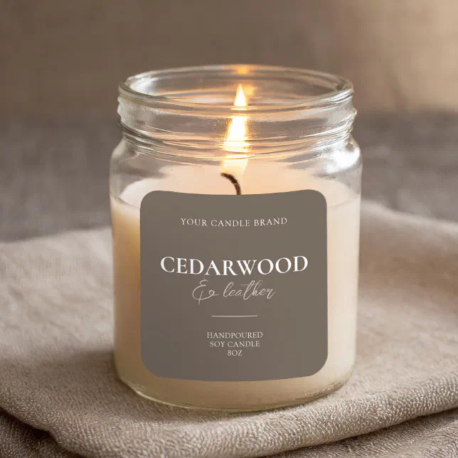 Modern Minimal Elegant Candle Label | Zazzle