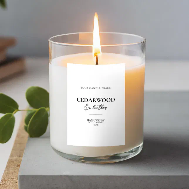 Modern Minimal Elegant Candle Label | Zazzle