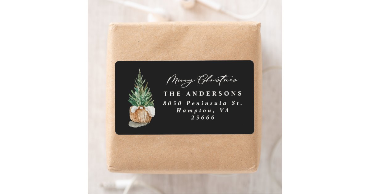 modern minimal elegant simple black label | Zazzle