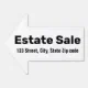 Modern Minimal Estate Sale Custom Address Sign | Zazzle