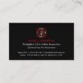 Modern Minimal Firefighter | Fire Inspector Business Card | Zazzle