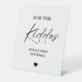 Modern Minimal For the kiddos Wedding Favors Sign | Zazzle