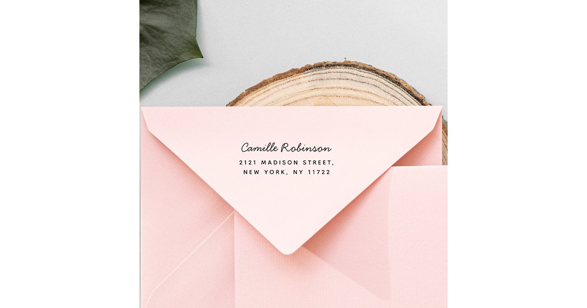 Modern Minimal Handwritten Custom Return Address S Self-inking Stamp ...