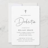 Modern Minimal Handwritten Script Baby Dedication Invitation | Zazzle
