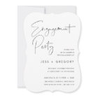 Modern Minimal Handwritten Script Engagement Party Invitation | Zazzle