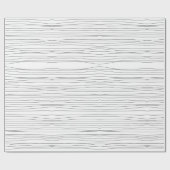 Modern Minimal Imperfect Lines Black and White Wrapping Paper | Zazzle