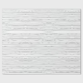 Modern Minimal Imperfect Lines Black and White Wrapping Paper | Zazzle