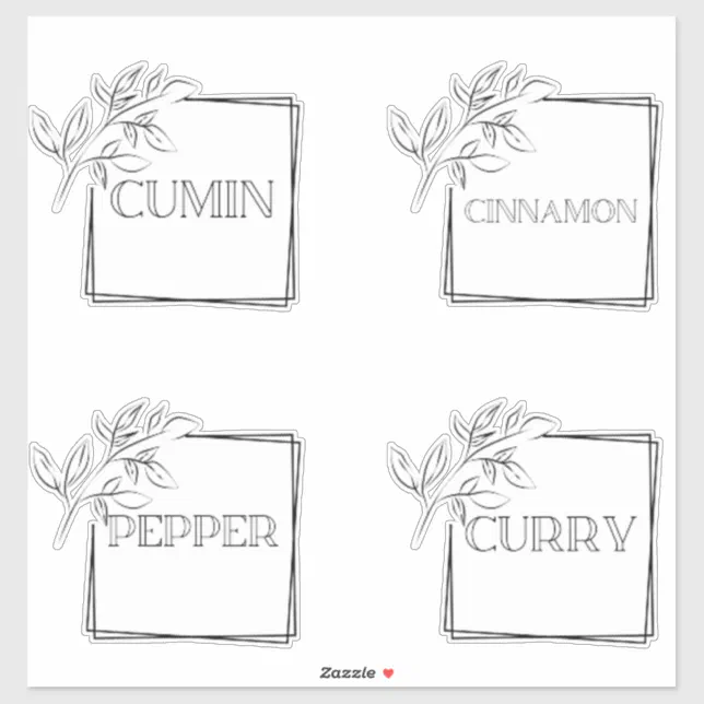 Modern Minimal Kitchen Pantry Storage Labels | Zazzle