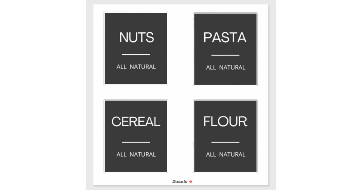 Modern Minimal Kitchen Pantry Storage Labels | Zazzle