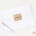Modern minimal Kraft look square product label | Zazzle