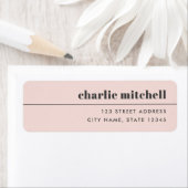Modern minimal light blush pink return address label | Zazzle