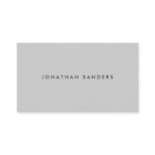 MODERN & MINIMAL Light Gray Business Card | Zazzle