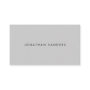 MODERN & MINIMAL Light Gray Business Card | Zazzle