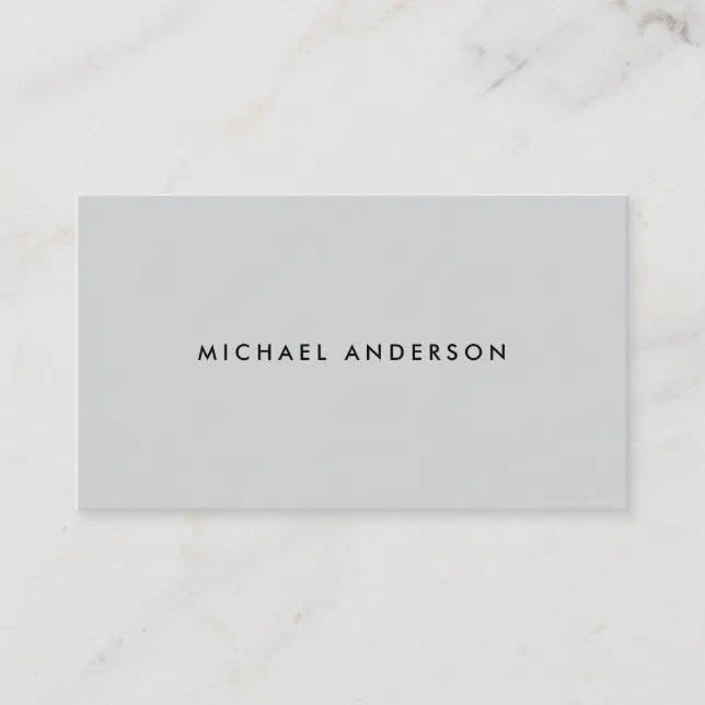 Modern minimal light gray business cards | Zazzle