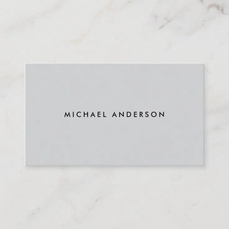 Modern minimal light gray business cards | Zazzle