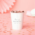 Modern Minimal "Love is Brewing" Wedding Coffee Paper Cups | Zazzle