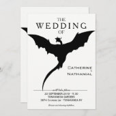 Modern Minimal Medieval Dragon Wedding Invitation | Zazzle