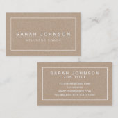 MODERN & MINIMAL ON BEIGE KRAFT PAPER EFFECT BUSINESS CARD | Zazzle