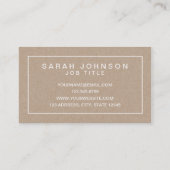 MODERN & MINIMAL ON BEIGE KRAFT PAPER EFFECT BUSINESS CARD | Zazzle