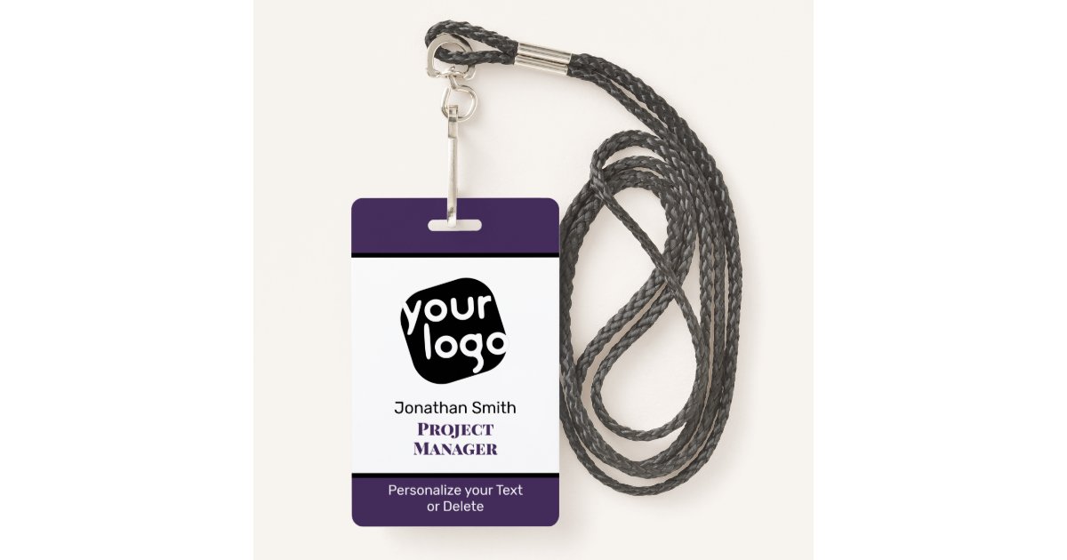Modern Minimal Personalized Conference ID Badge | Zazzle