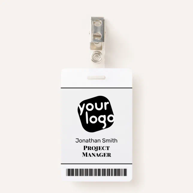 Modern Minimal Personalized Conference ID Badge | Zazzle