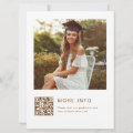 Modern Minimal Photo Graduation QR Code Invitation | Zazzle