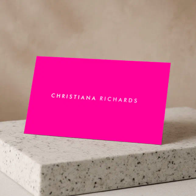 MODERN & MINIMAL PINK Business Card | Zazzle