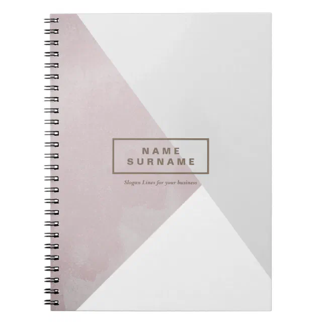Modern Minimal Pink Olive Geometric Spiral Photo Notebook | Zazzle