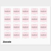 Modern minimal pink square product label | Zazzle