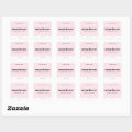 Modern minimal pink square product label | Zazzle